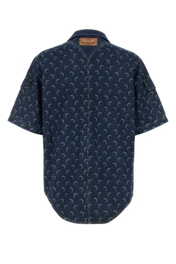 MARINE SERRE Printed Denim Shirt