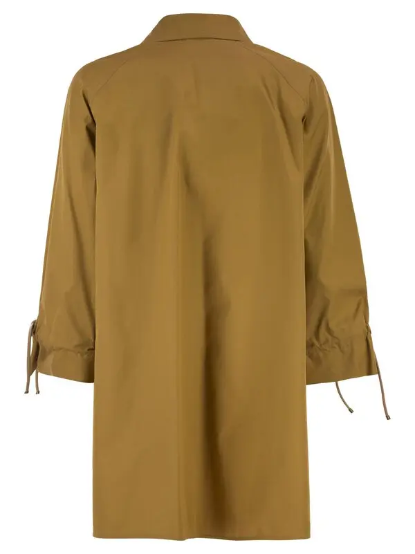 Max Mara Cotton Poplin Oversized Blouse With Drawstring Cuffs - Multicolor
