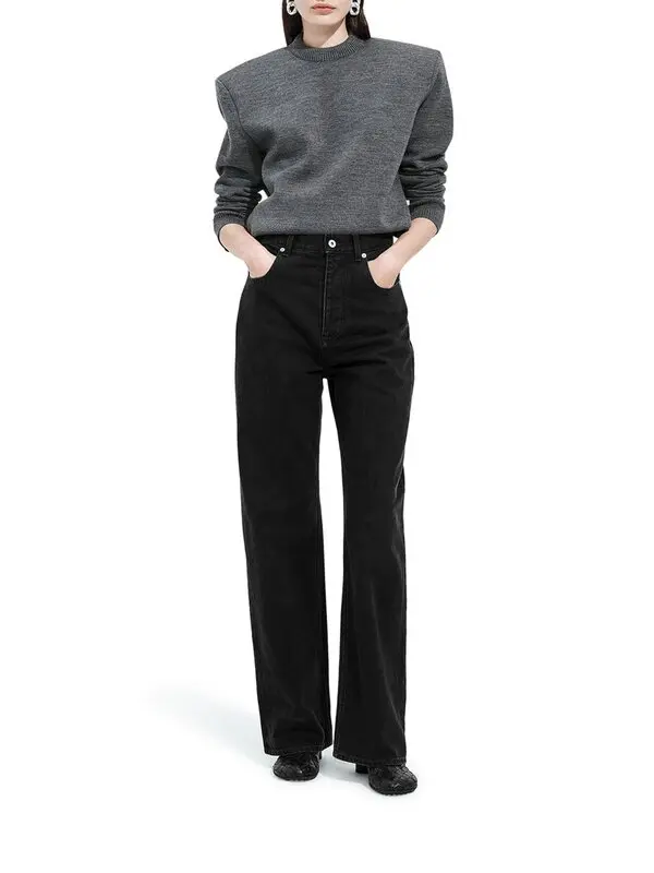Bottega Veneta Wide Leg High-waisted Jeans - Black
