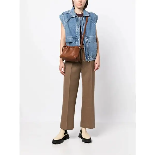 A.p.c. Faux Leather Drawstring Satchel Bag - Brown