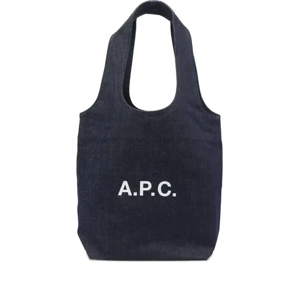 A.p.c. Dark Cotton Tote Bag - Blue