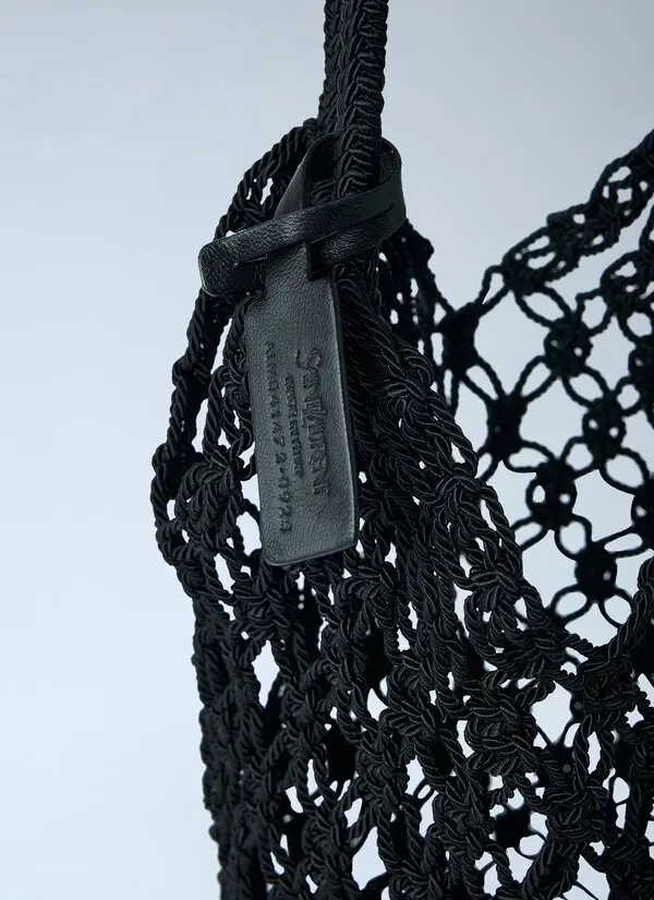 Saint Laurent Cassandre Crochet Tote Bag