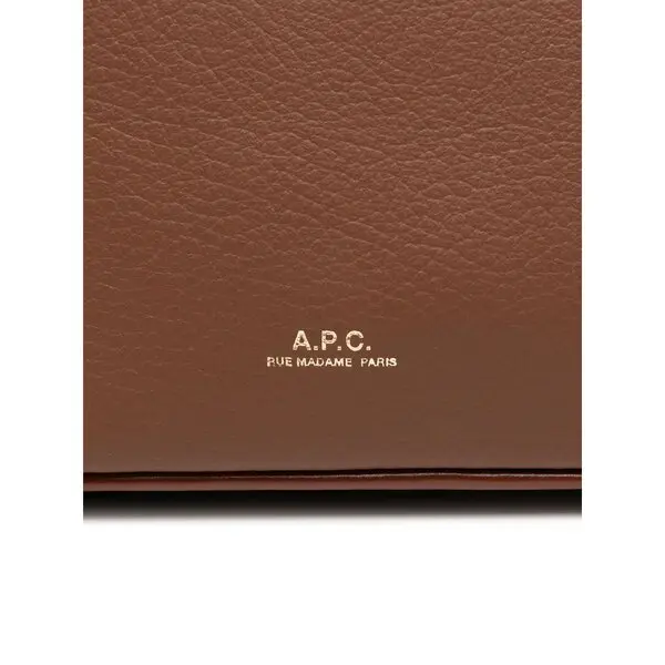 A.p.c. Calf Leather Shoulder Bag - Brown