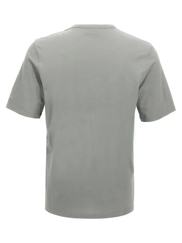 Saint Laurent Logo Embroidery T-shirt - Gray