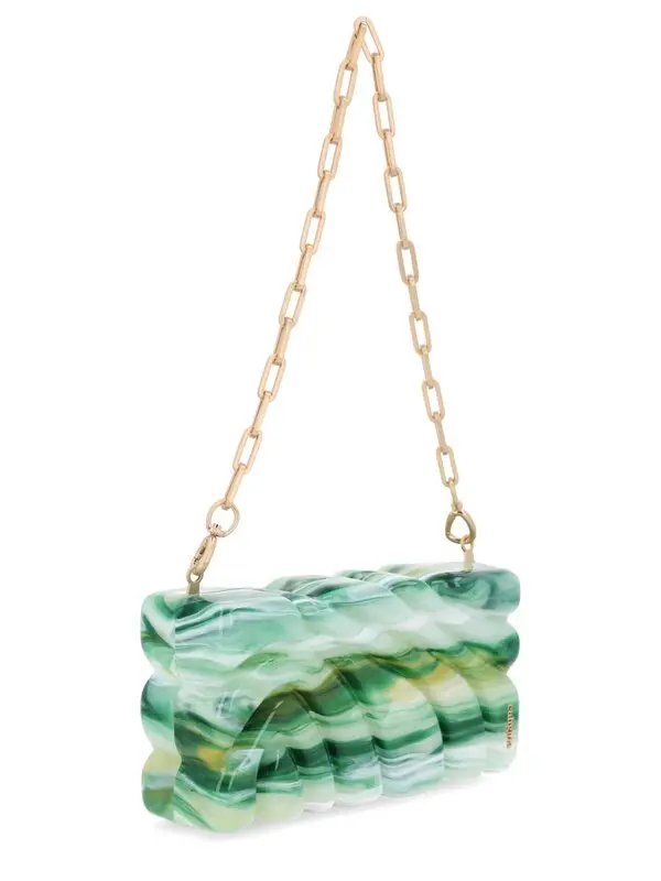 Cult Gaia Aura Clutch Bag - Green