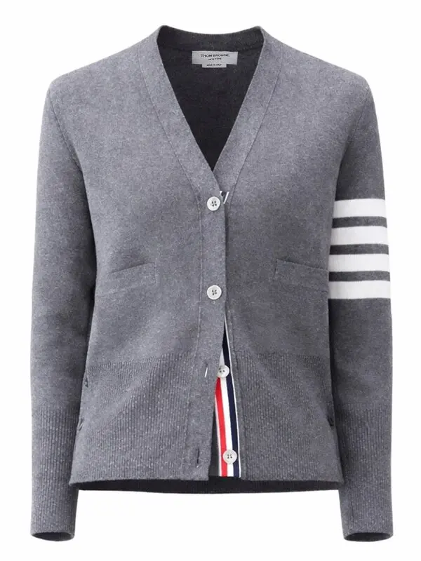 Thom Browne V-neck Cardigan - Gray