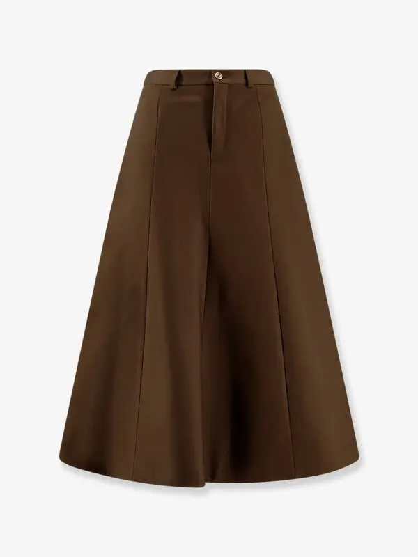 Celine Cotton Skirt - Brown
