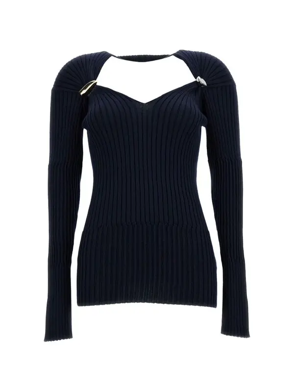 Bottega Veneta Cashmere And Silk Blend Ribbed V-neck Sweater - Multicolor