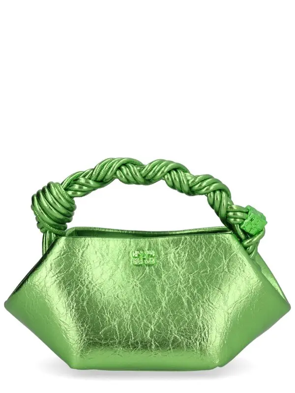 GANNI Mini Twisted Handle Bag - Green