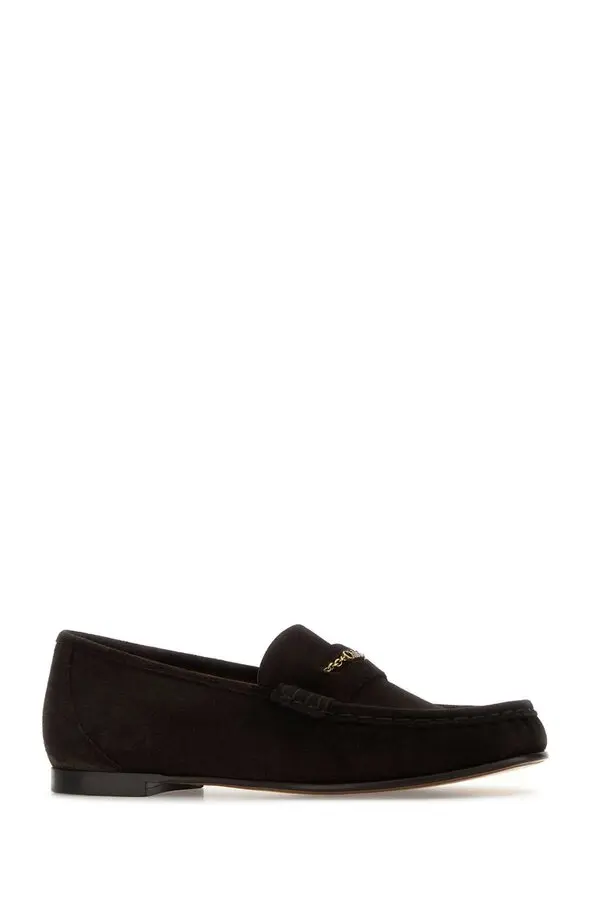 Chloé Suede Loafers With Chain Detail