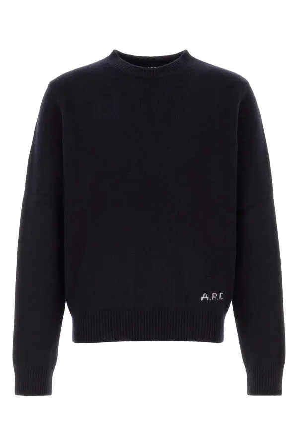 A.p.c. Midnight Wool Edmond Sweater - Blue