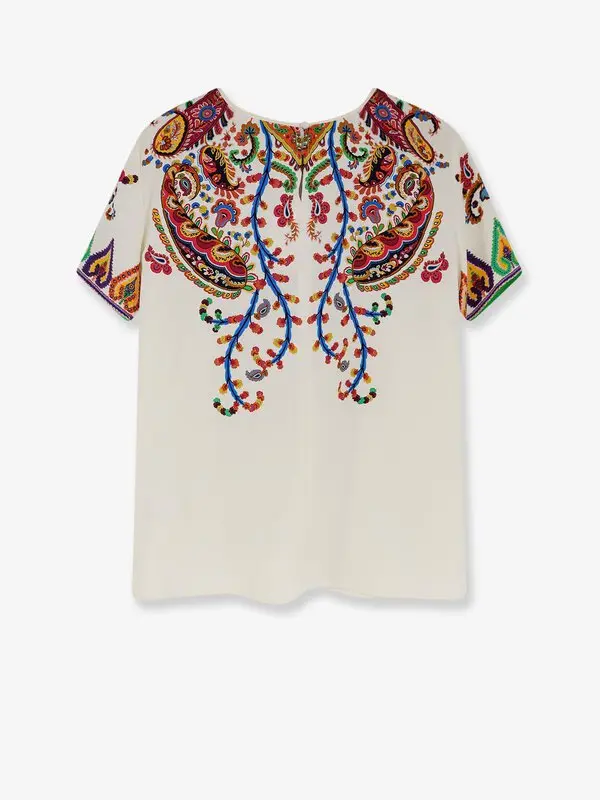 Etro Silk Short Sleeve Top