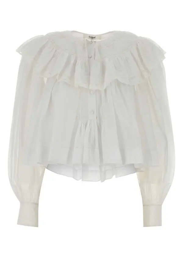 Chloé Cotton Blouse - White