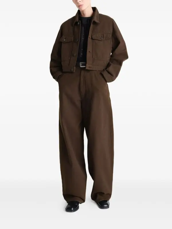 LEMAIRE Cropped Cotton Jacket With Flap Pockets - Multicolor