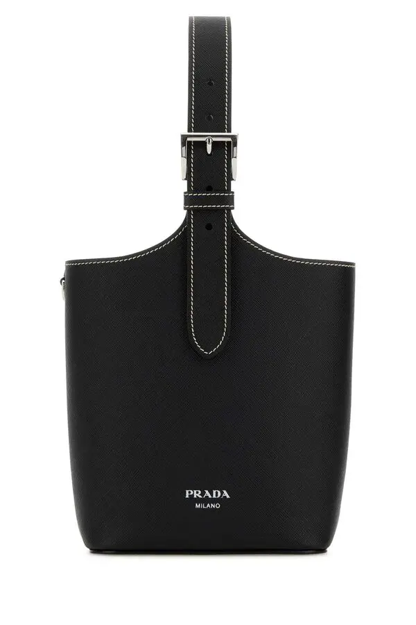 Prada Leather Shoulder Bag - Black