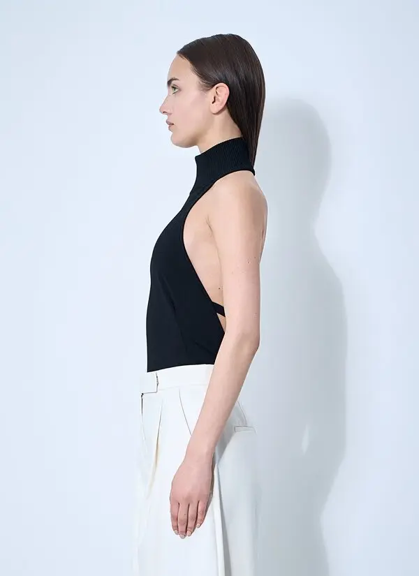 Max Mara Halterneck Fine Knit Top
