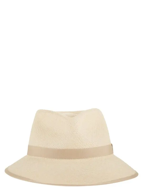Max Mara Woven Straw Hat With Grosgrain Band