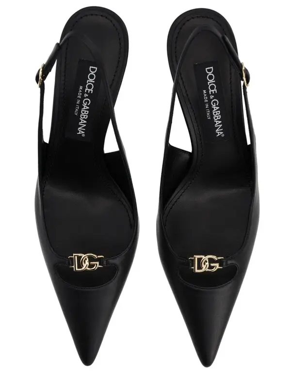 Dolce & Gabbana Leather Slingback Heels