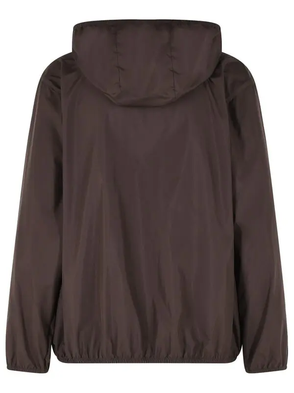 Moncler Polyester Hooded Jacket - Brown