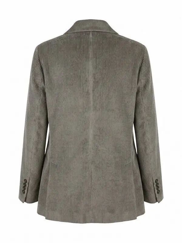 Brunello Cucinelli Houndstooth Linen And Cotton Jacket With Monili - Multicolor