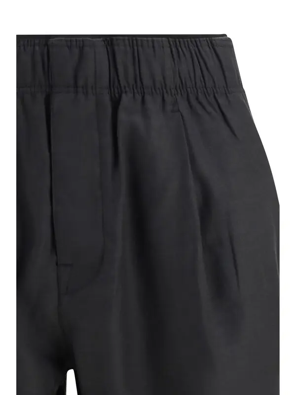 Our Legacy Leisure Shorts In Cupro And Cotton - Black