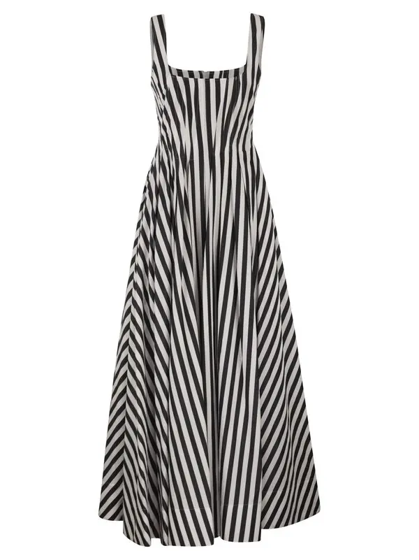 Sportmax Striped Cotton Midi Dress - Multicolor