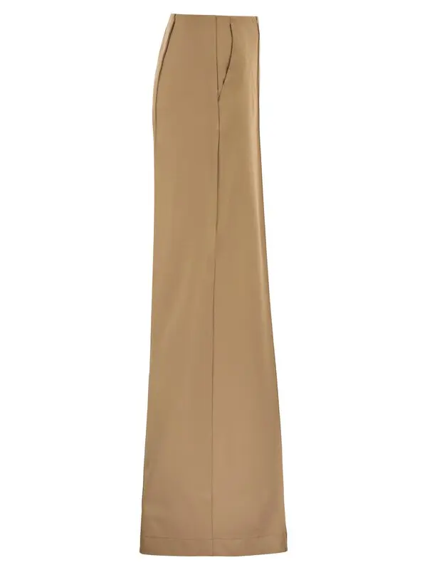 Max Mara Straight Tailored Trousers In Stretch Technical Jersey - Multicolor