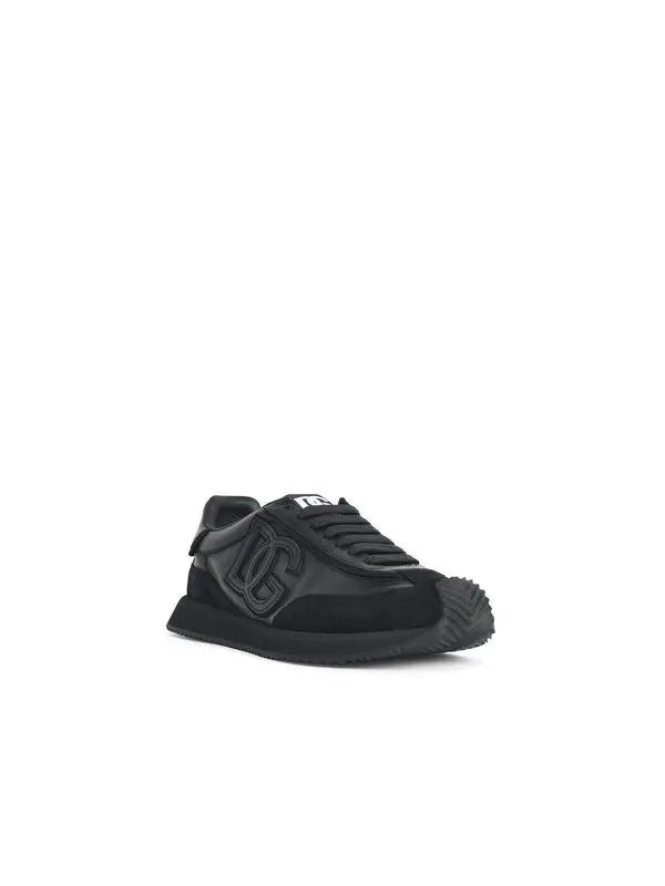 Dolce & Gabbana Cushion" Leather And Suede Sneakers - Black