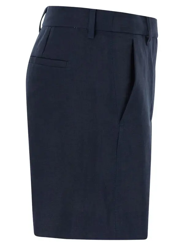 Max Mara Tailored Linen Shorts - Multicolor