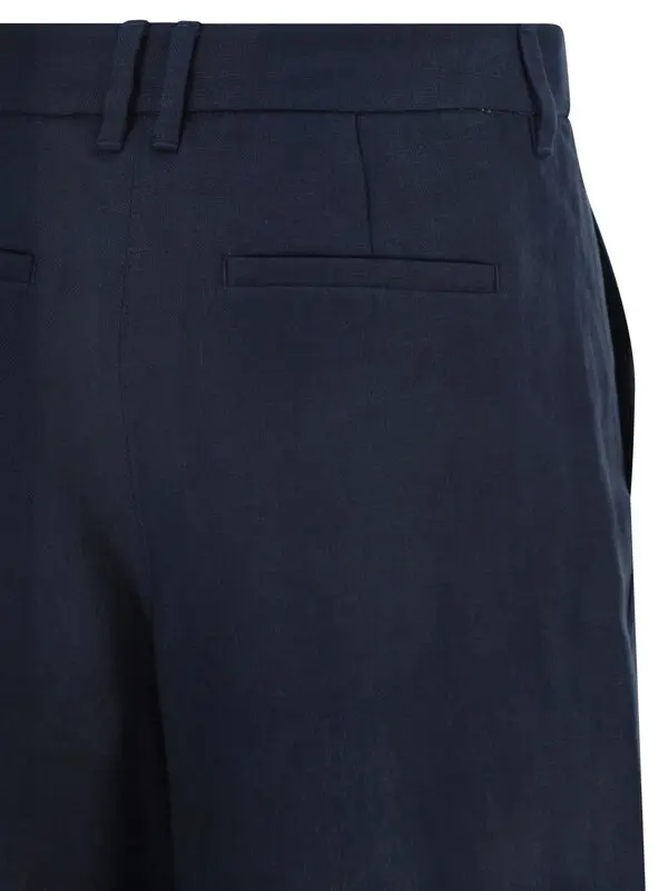 Max Mara Tailored Linen Shorts - Multicolor