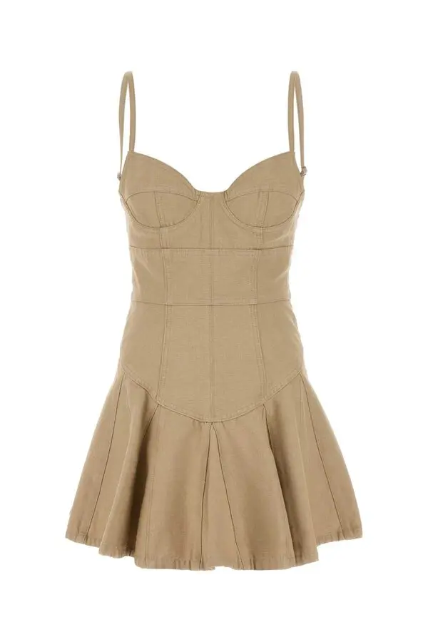 Dsquared2 Sand Denim Mini Dress - Brown