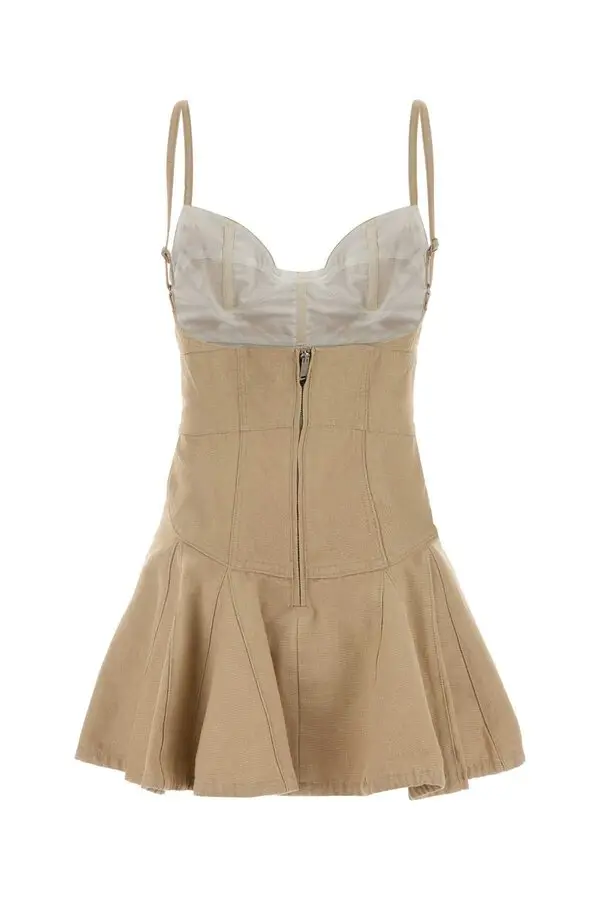 Dsquared2 Sand Denim Mini Dress - Brown