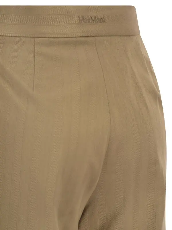 Max Mara Cotton Wide-leg Trousers - Multicolor