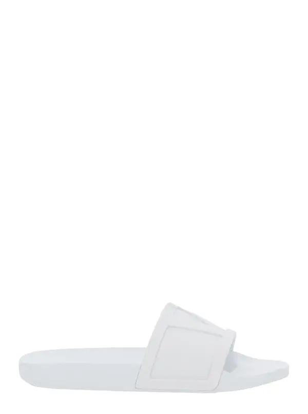 Valentino Garavani Rubber Embossed Logo Slide Sandals