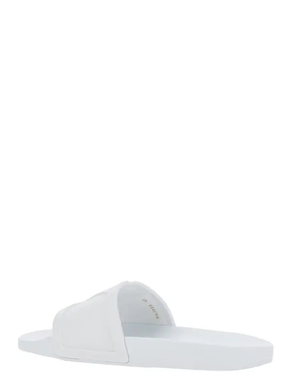 Valentino Garavani Rubber Embossed Logo Slide Sandals
