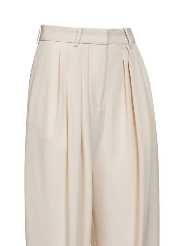 Isabel Marant Étoile Ecru Fluid Crêpe Janice Carrot-fit Trousers - Multicolor