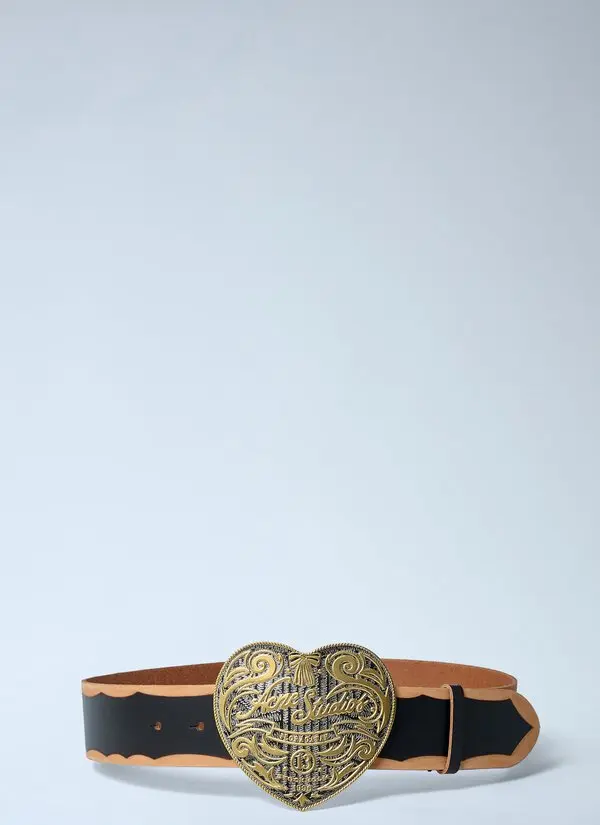 Acne Studios Heart Logo Engraved Leather Belt