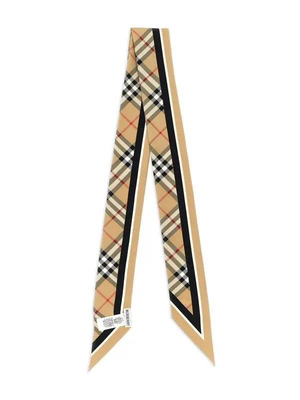 Burberry Check Wool Foulard - Multicolor