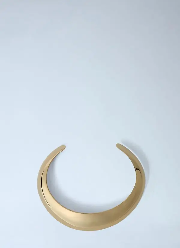 Saint Laurent Polished Metal Cuff Bracelet - Gold
