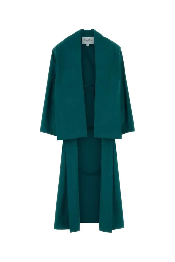 Alaïa Petrol Poplin Over Coat
