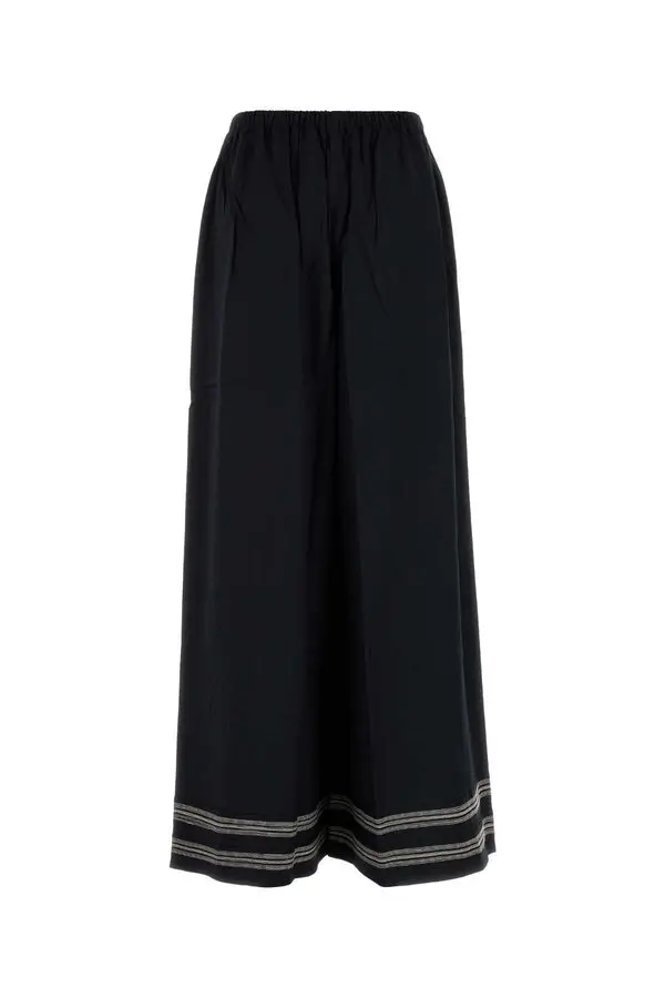 BODE Viscose Mathilde Wide-leg Trousers - Black