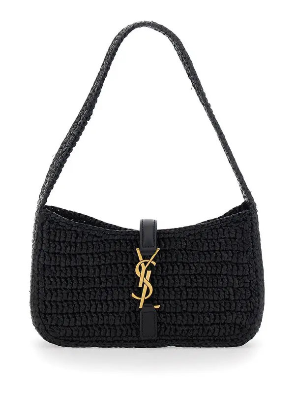 Saint Laurent Le 5 A 7" Shoulder Bag In Raffia - Multicolor