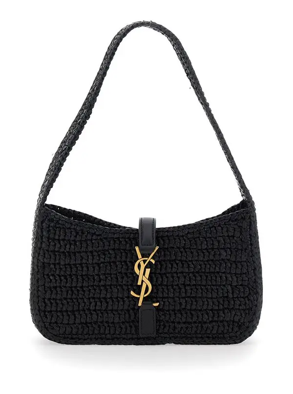 Saint Laurent Le 5 A 7" Shoulder Bag In Raffia - Multicolor