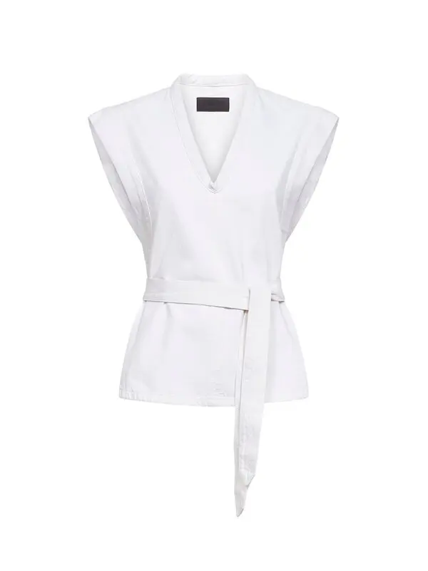 LEMAIRE Milk Bleached Denim Belted Chasuble