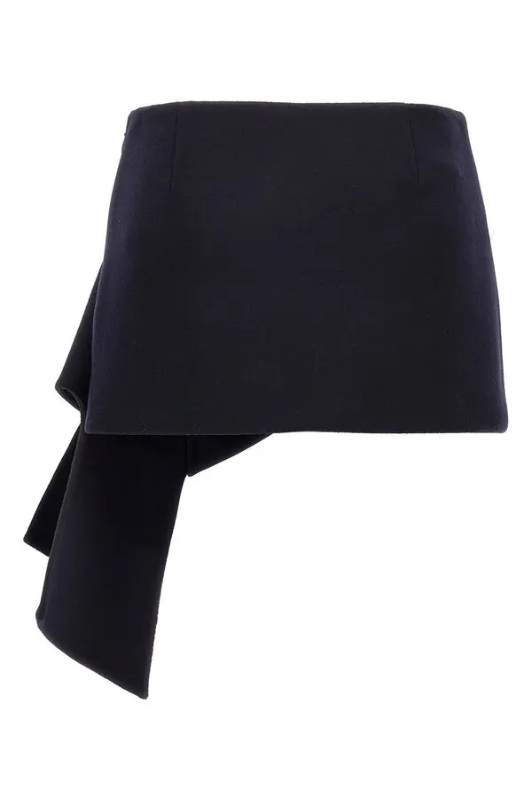 Prada Wool Blend Mini Skirt With Geo Detail