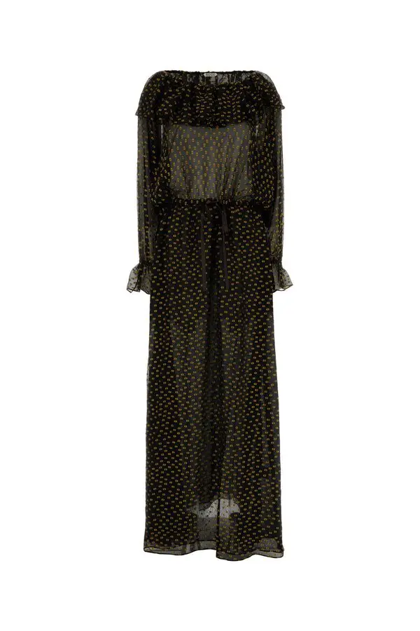 BODE Embroidered Silk Blend Stadium Dress - Multicolor