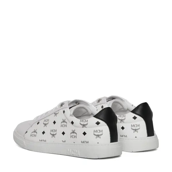 Mcm Printed Canvas Terrain Sneakers