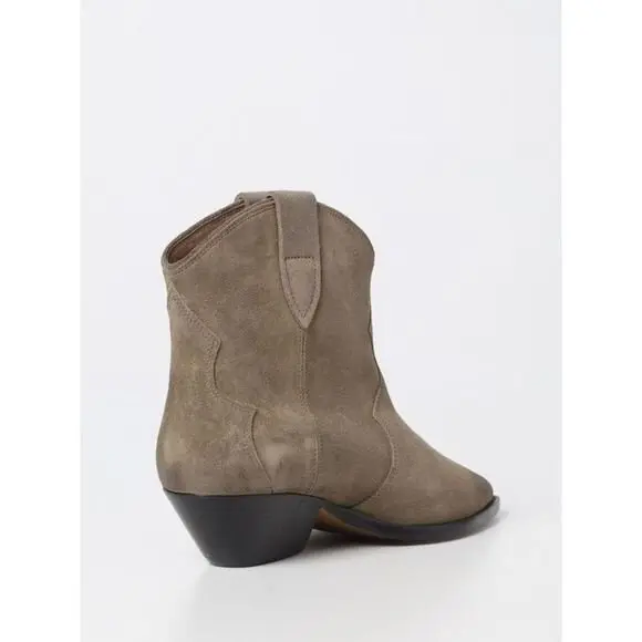 Isabel Marant Étoile Dewina Suede Cowboy Ankle Boots - Gray