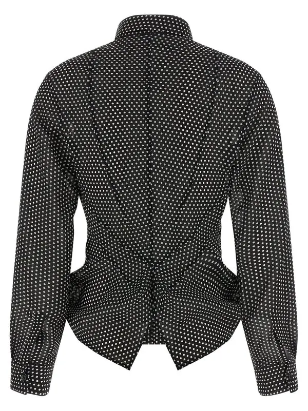 Junya Watanabe Polka Dot Silk-effect Shirt