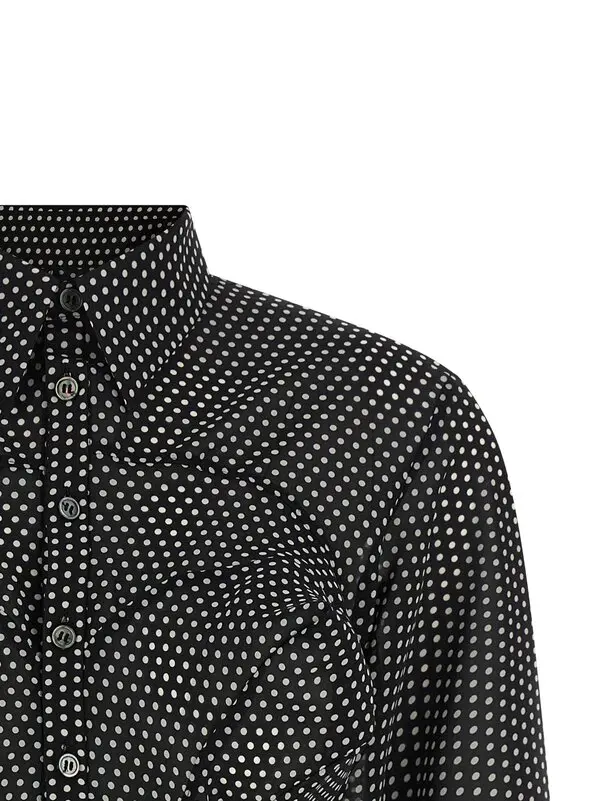 Junya Watanabe Polka Dot Silk-effect Shirt - Multicolor